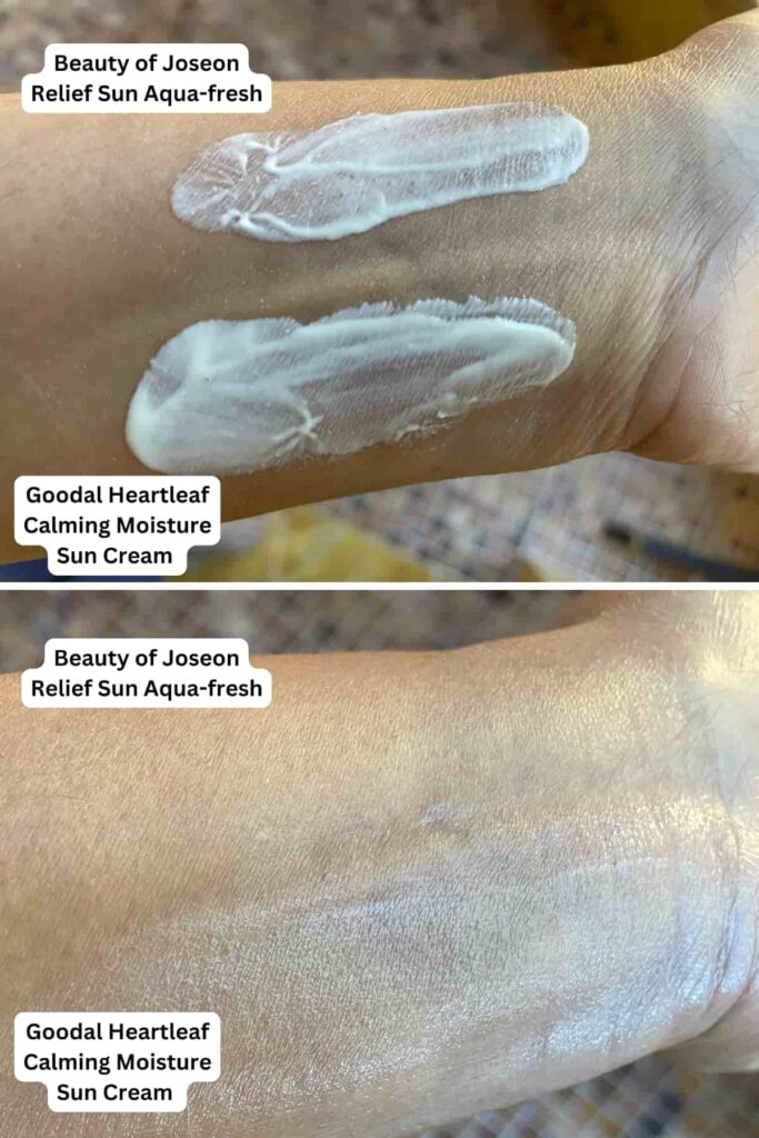 Korean Sunscreen Reviews: Beauty of Joseon & Goodal